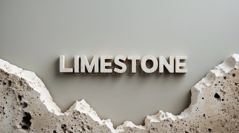 Textured Limestone with Clear Typography Showcasing Natural Stone ...
