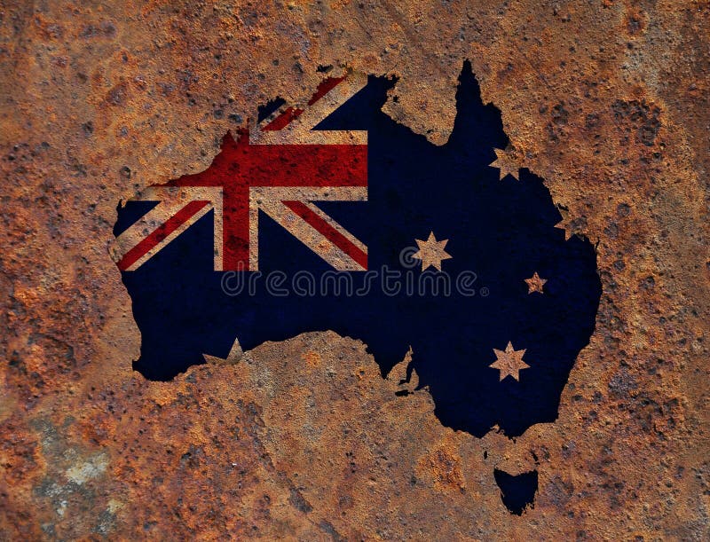 Textured Map of Australia in Nice Colors Stock Image - Image of rural ...