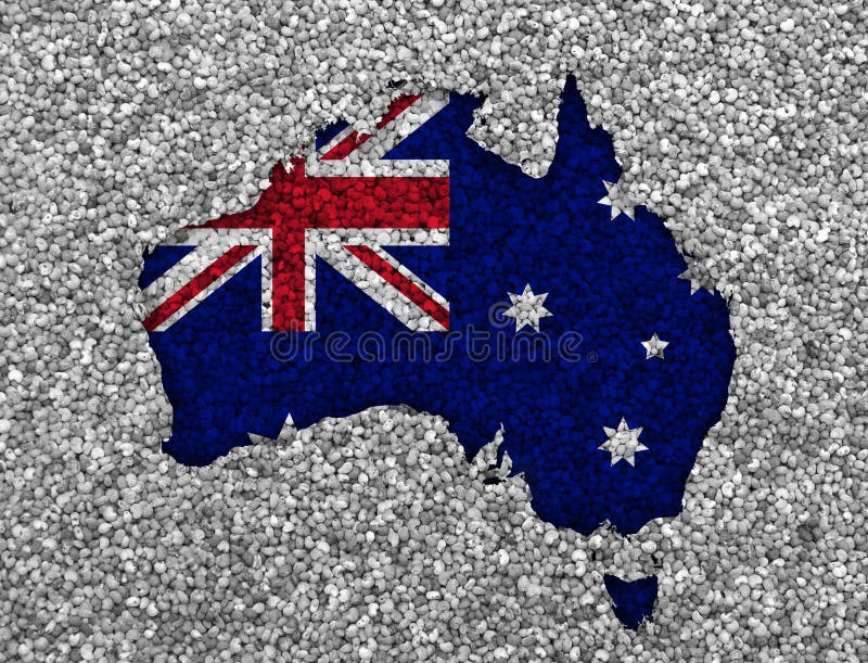 Textured Map of Australia in Nice Colors Stock Illustration ...
