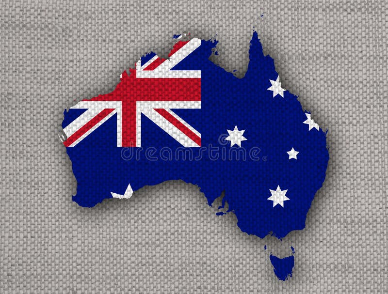 Textured Map of Australia in Nice Colors Stock Image - Image of ...