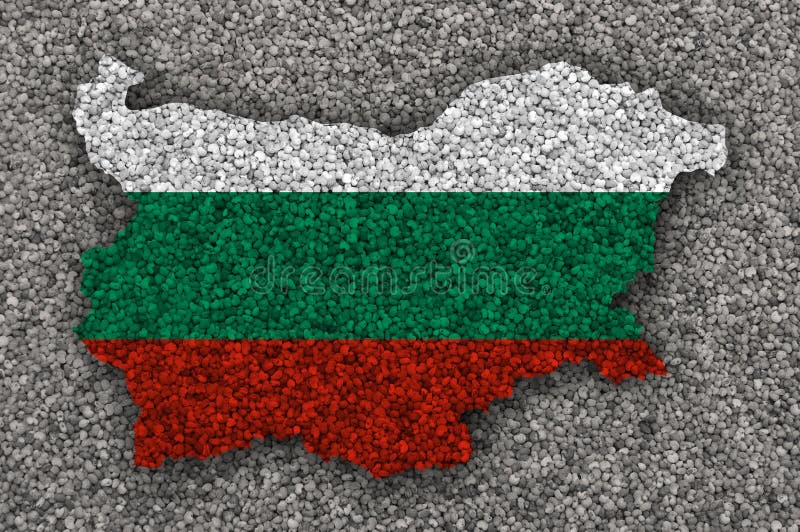 Textured Map of Bulgaria in Nice Colors Stock Image - Image of state ...