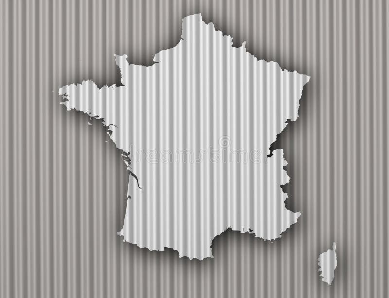 Textured Map of France in Nice Colors Stock Illustration - Illustration ...