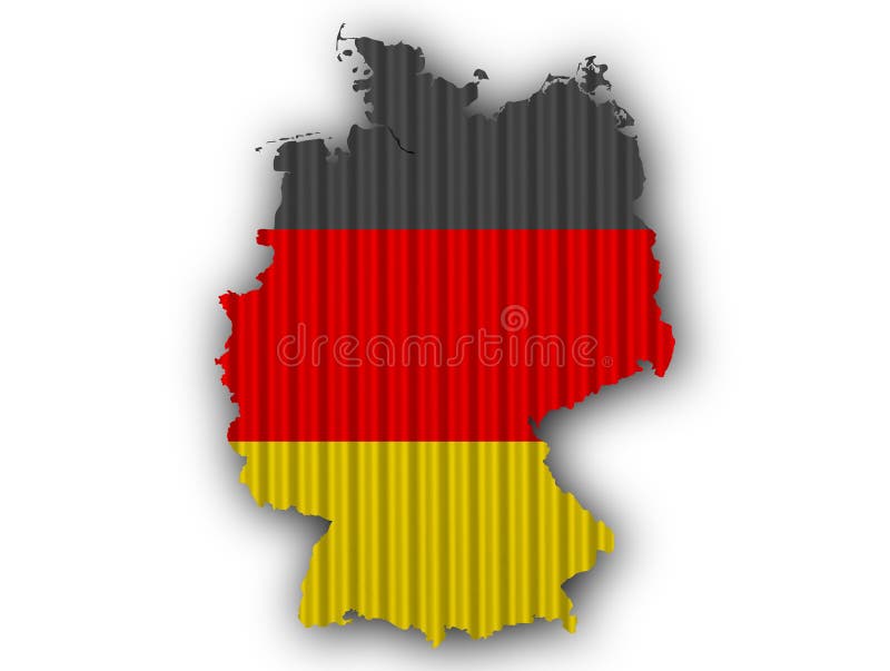 Textured Map of Germany in Nice Colors Stock Illustration ...