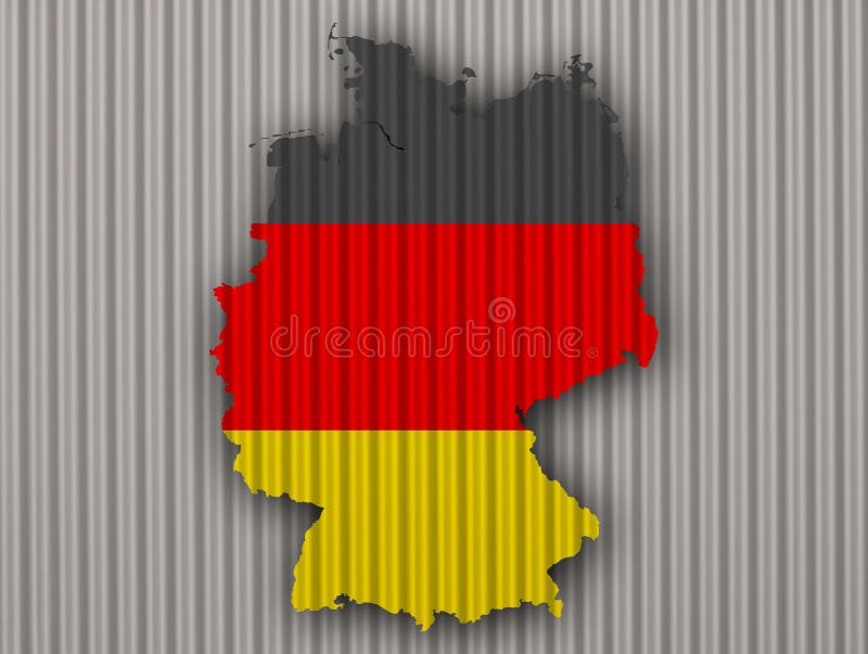 Textured Map of Germany in Nice Colors Stock Illustration ...