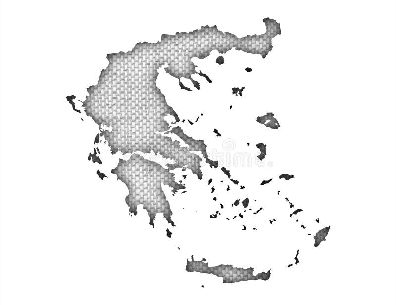 Textured Map of Greece in Nice Colors Stock Illustration - Illustration ...