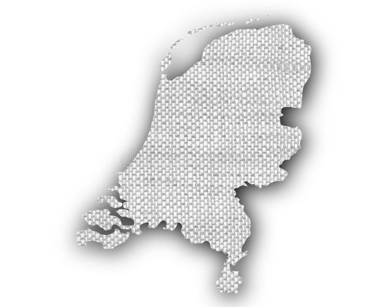 Textured Map of the Netherlands in Nice Colors Stock Illustration ...