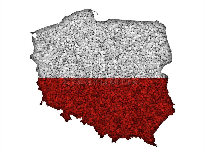 Textured Map of Poland in Nice Colors Stock Image - Image of shadow ...