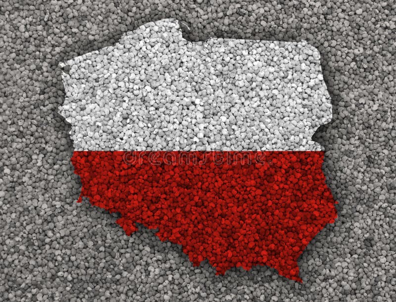 Textured Map of Poland in Nice Colors Stock Image - Image of flag, sign ...