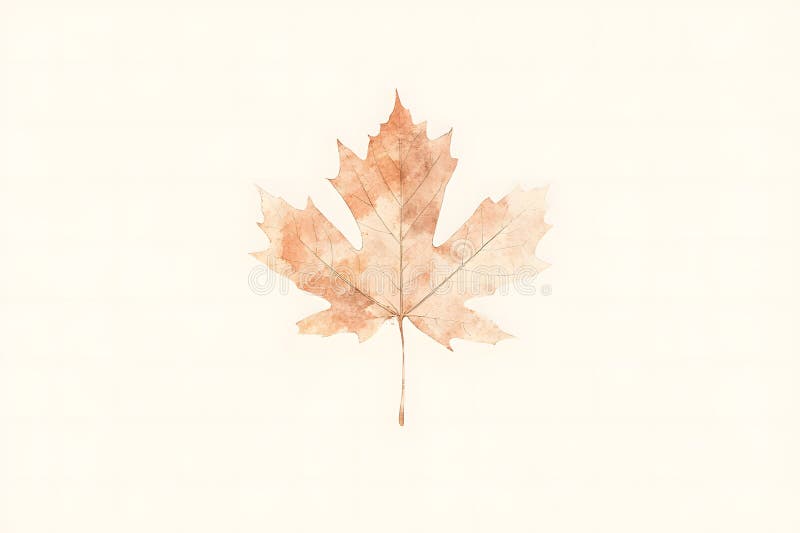 Textured Maple Leaf in Soft Brown Tones Stock Image - Image of beauty ...