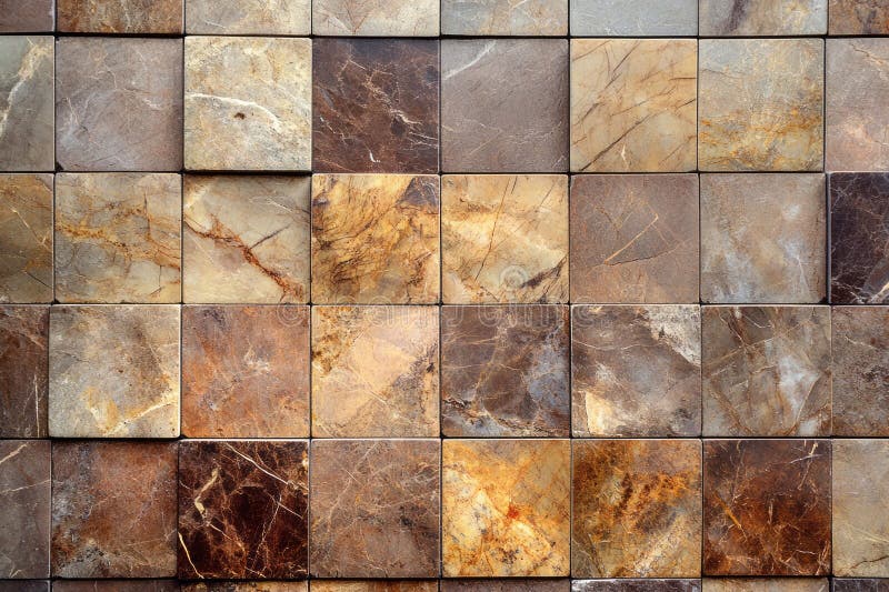 Textured Marble Tile Wall in Earthy Tones. Artificial Intelligence Image Stock Image - Image of ...