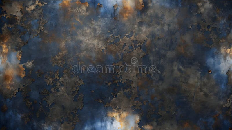 Textured Metal Background Abstract Art Dark Blue Rust Gold Stock ...