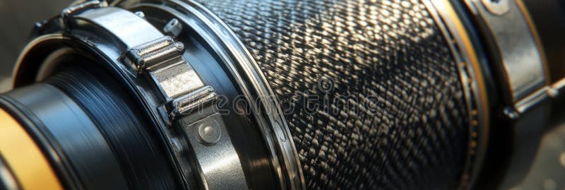 Closeup of a Metallic Industrial Pipe with a Textured Surface Stock ...