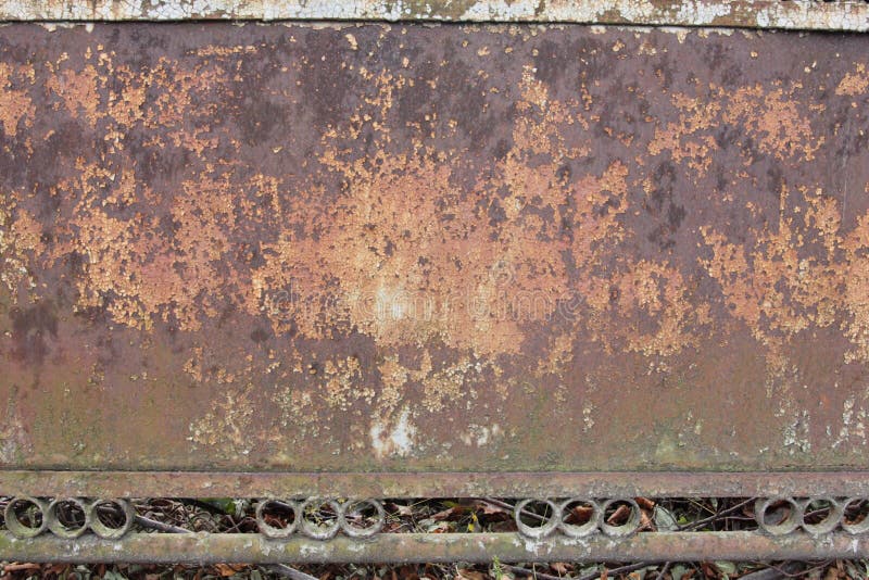 Textured Metal Rusty Fence. Stock Photo - Image of crumbling, metal ...