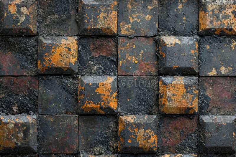 Textured Metal Squares of Bronze Color with Scuffs. Texture Stock ...