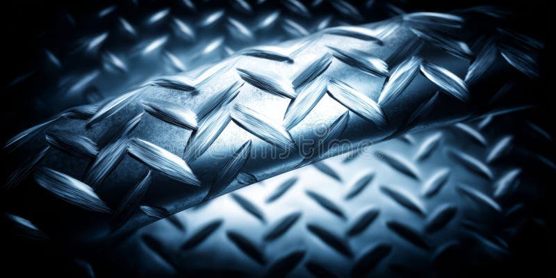 Textured Metal Surface Displaying a Diamond Plate Pattern Under ...
