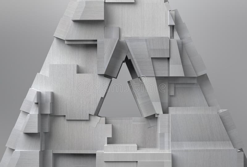 Textured Metal Triangle stock illustration. Illustration of aluminium ...