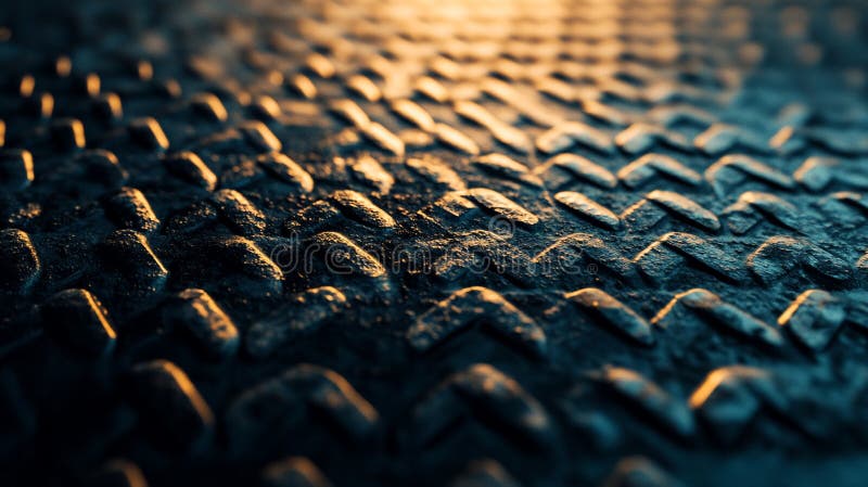 Textured Metallic Surface Illuminated by Warm Light in a Dim ...