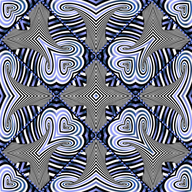 Geometric Fantasy Greek Vector Seamless Pattern. Modern Abstract ...