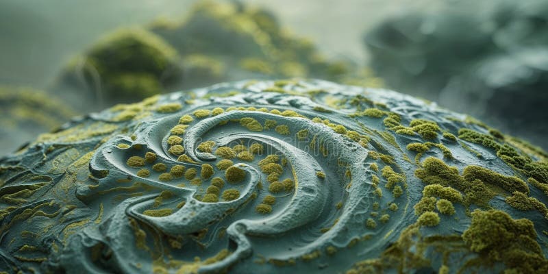 Textured Mossy Stone Surface with an Olive and Slate Gradient ...