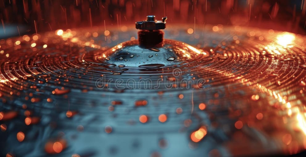 The Textured Movement of Cymbals during an Intense Drum Solo Rapid ...