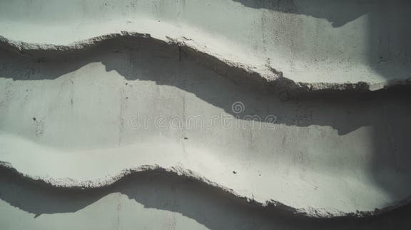Textured Mud Wall with Deep Grooves and Shadows for Architectural ...