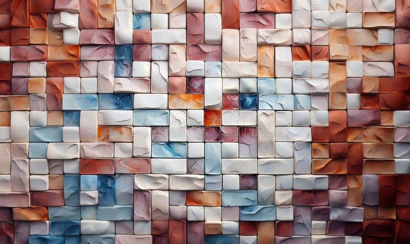 Textured Multi-colored Background from Rectangles of Different Sizes ...