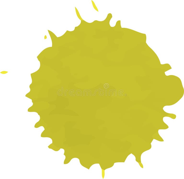 Textured Mustard Paint Splash in Abstract Circular Form. Stock Photo ...