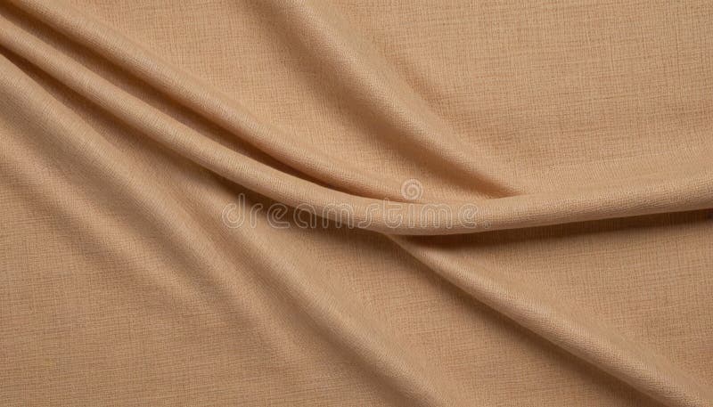 Textured Natural Tan Linen Fabric Background Stock Illustration ...