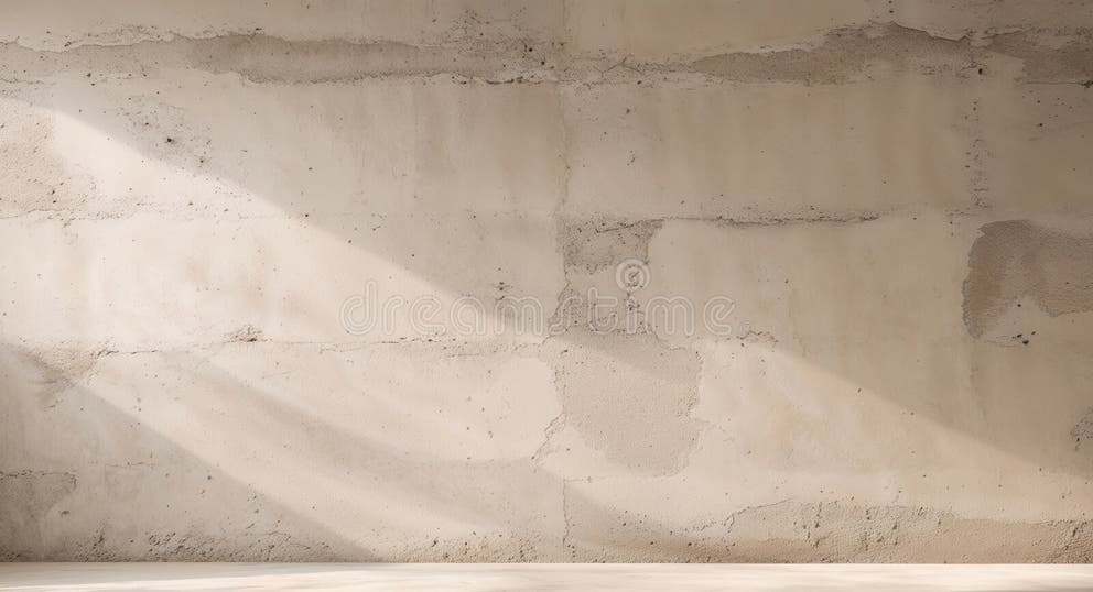 Textured Neutral Background with Distressed Concrete Wall. Stock Image ...