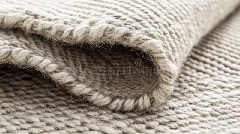 Textured Neutral Wool Rug Close Up Detail Stock Illustration ...