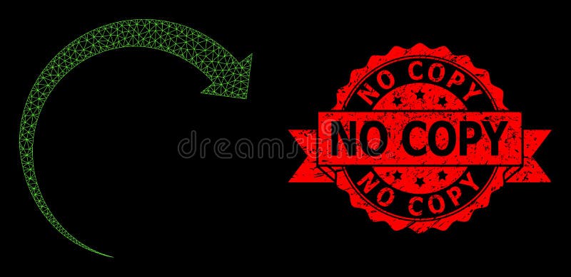 Textured No Copy Seal and Web Mesh Rotate Forward Stock Vector ...