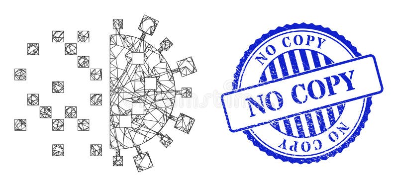 Textured No Copy Stamp Seal and Network Digital Virus Construction Web ...