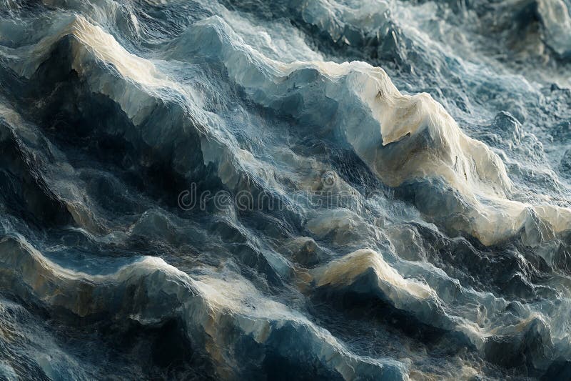 Textured Ocean Waves in Motion, Capturing Nature S Beauty Stock ...