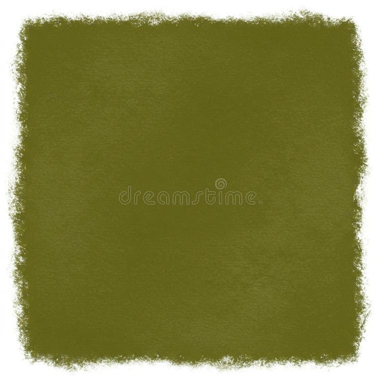A Textured, Olive Green Square with Rough, Irregular Edges Creating a ...