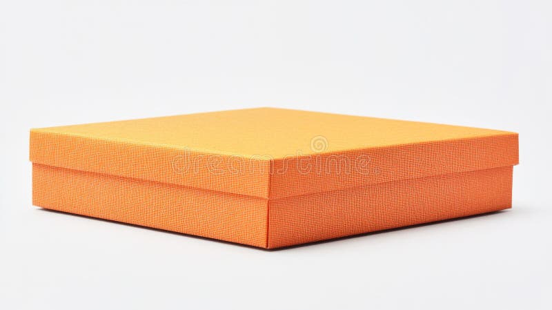 Textured Orange Packaging Box in Rectangular Shape Shown Against a ...