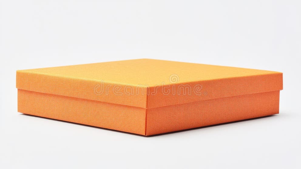 Textured Orange Packaging Box in Rectangular Shape Shown Against a ...