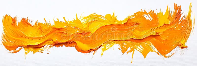 A Textured Orange Paint Mark, Standing Alone on a See-through ...