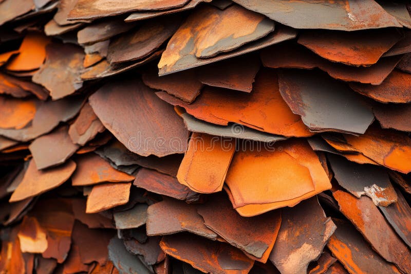 Textured Oxidized Iron Surface, Rich Orange and Brown Rust Patches ...