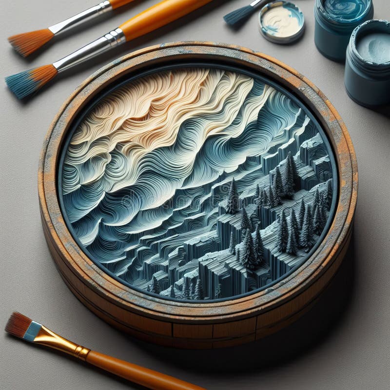 86 28 Textured Paint a Paint with Added Texture for Creating Ra Stock ...