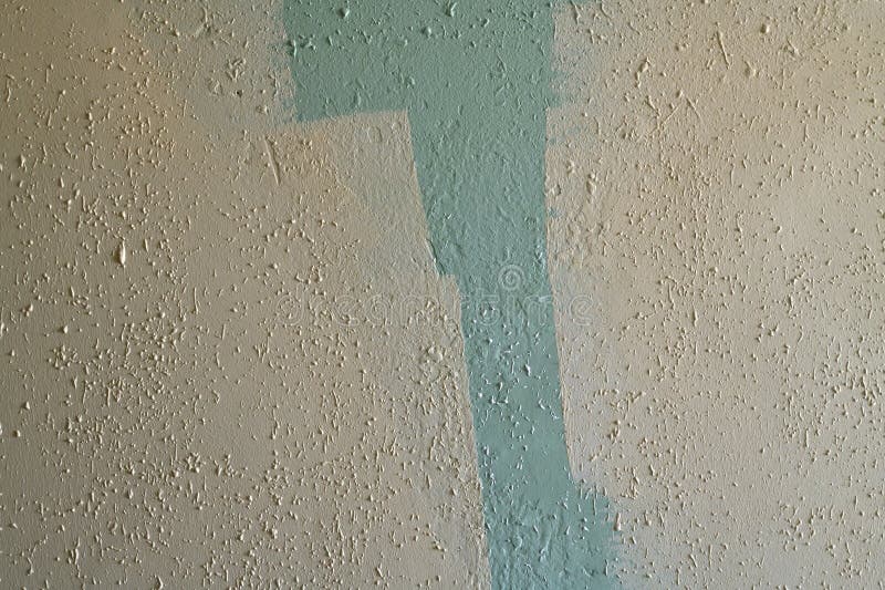 Textured Paint for an Interior Wall Work Stock Photo - Image of ...
