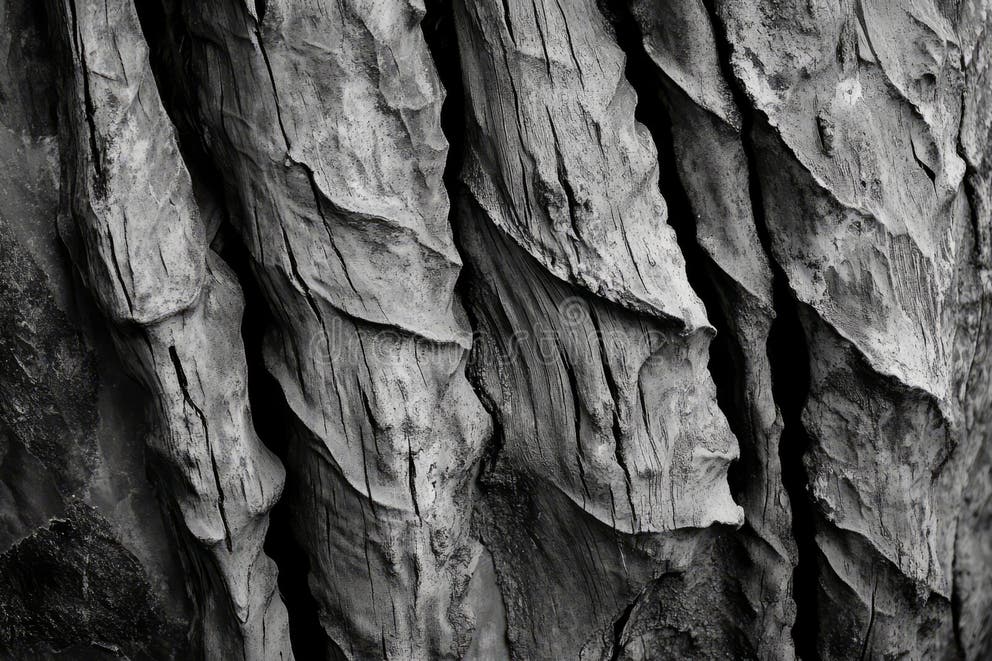 Textured Palm Tree Bark, Rough, Fibrous Layers Creating Vertical Ridges ...