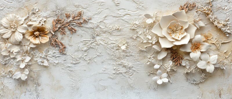 Textured Paper with Embedded Flowers Showcasing Natural Elements and ...
