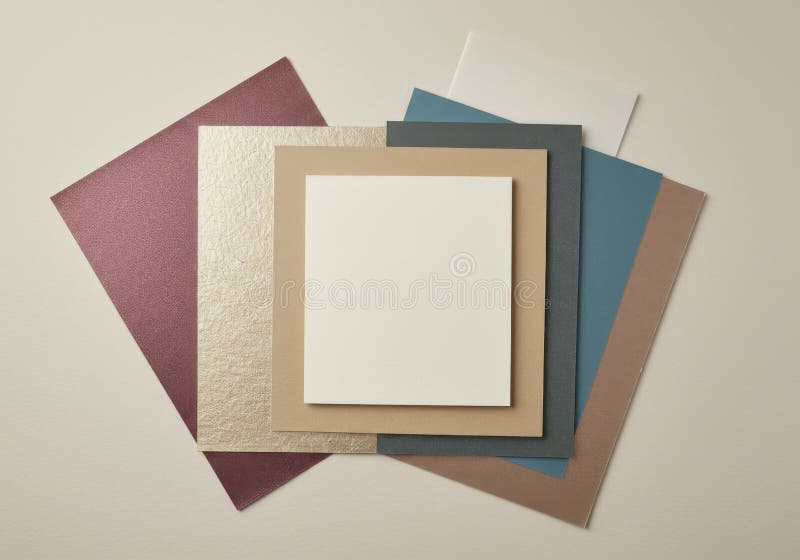 Textured Paper Samples in Neutral Color Palette Stock Illustration ...