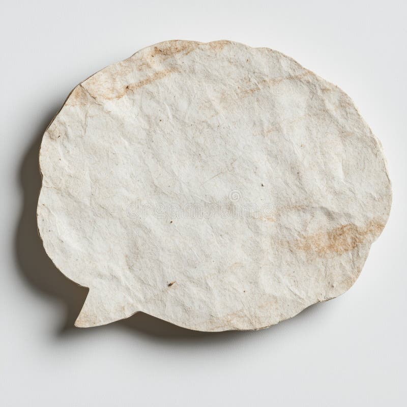 Textured Paper Speech Bubble with Rounded Edges for Creative ...