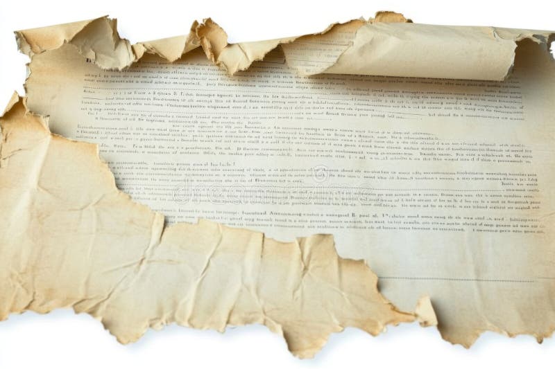 Aged Parchment Paper with Ripped Edges Creates a Vintage Feel. Perfect ...