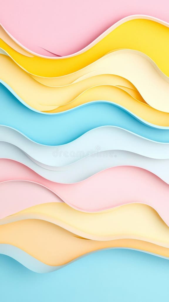 Textured, Pastel Waves Offer a Serene Visual Appeal. Stock Image ...