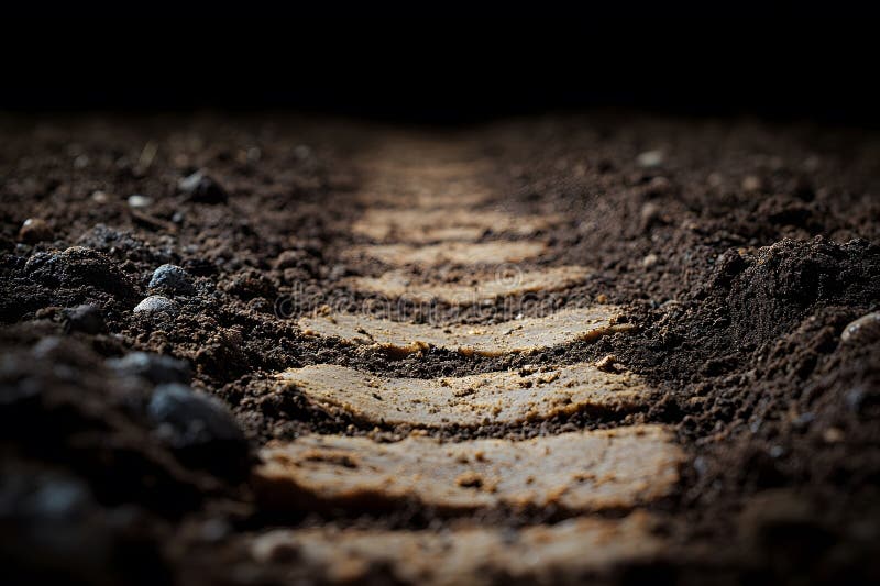 Pathway in Soil Under Dark Sky: Nature and Adventure Stock Photo for ...