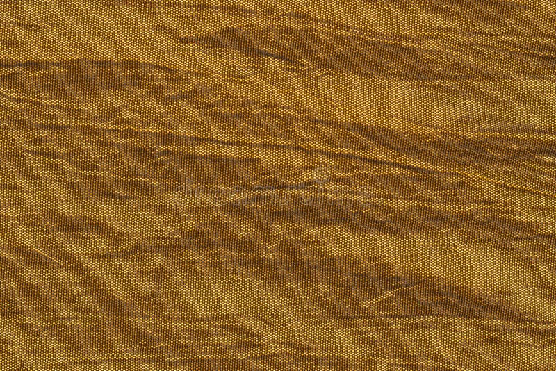 Textured Pattern of Golden Wrinkled Fabric for Use As Background Stock ...
