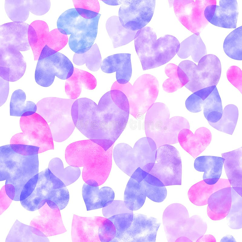A Textured Pattern of Overlapping Transparent Hearts, Stock ...