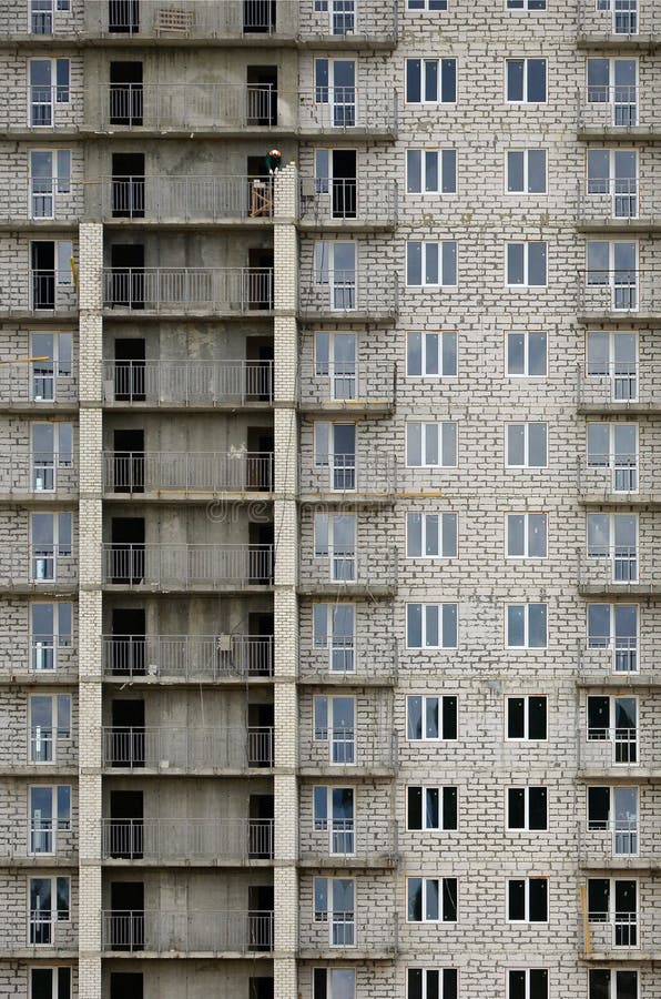 Textured Pattern of a Russian Whitestone Residential House Building ...